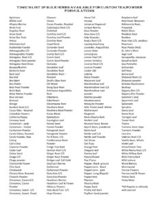 List of Bulk Herbs-Powders for Custom Formulation-2 - Tonic Herb Shop